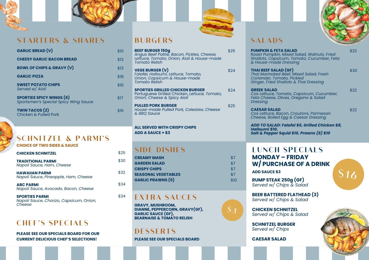 Our Menu - Sportsmens Club Hotel